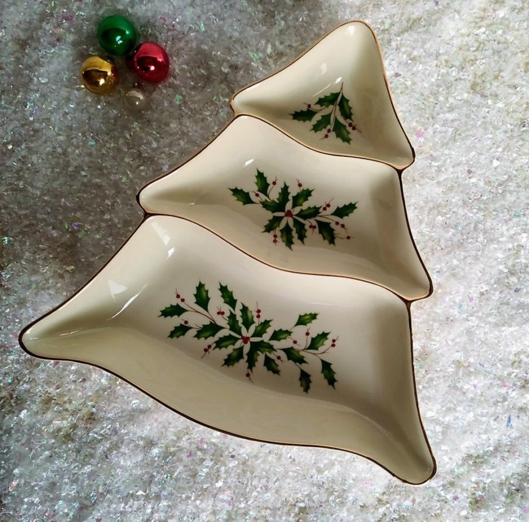 Lenox Christmas/holiday Tree Divided Server - Etsy