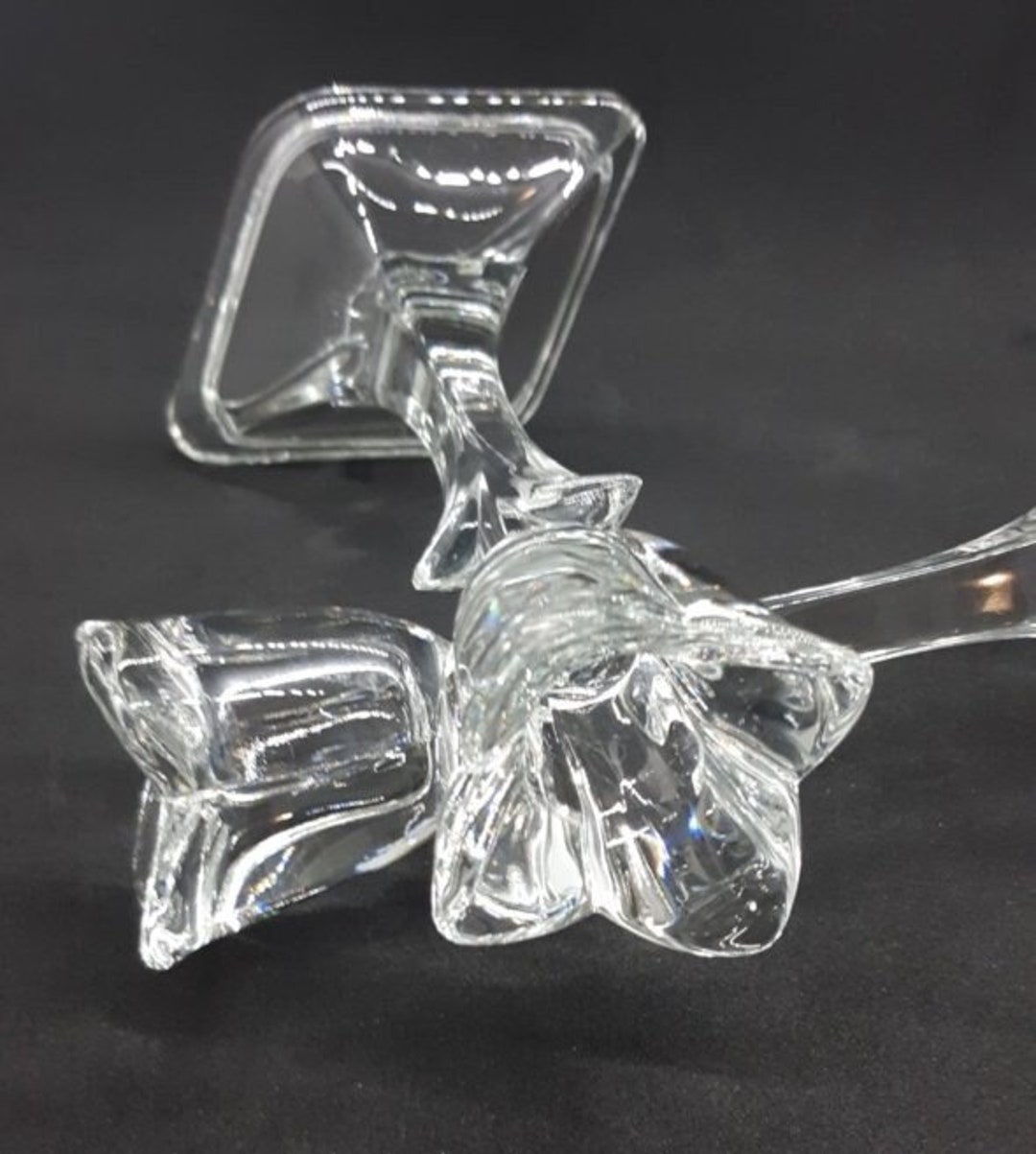 A Pair of Toscany Crystal Tulip Candle Stick Holder - Etsy