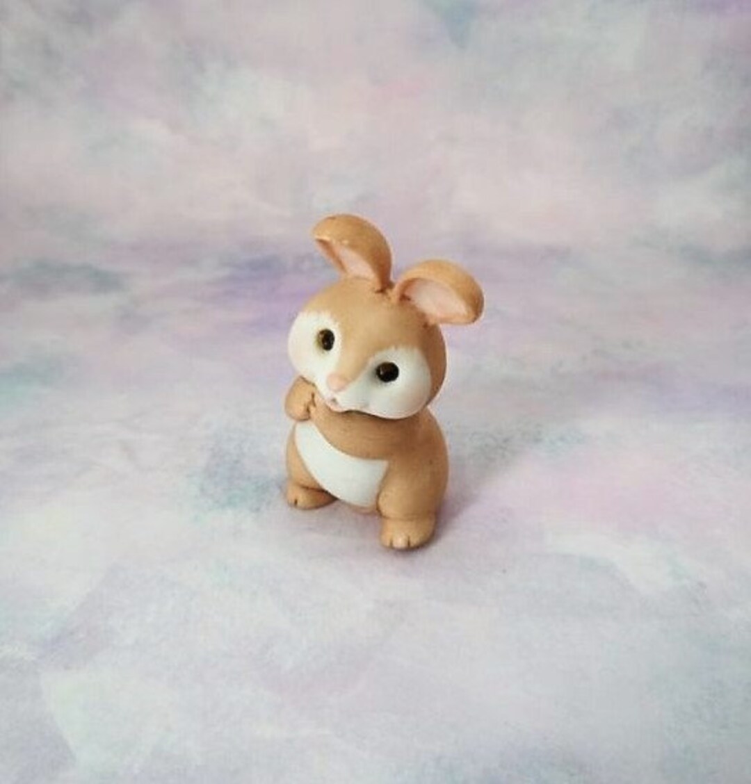 Miniature Hallmark Ceramic Bunny Rabbit Figurine, Miniature Rabbit ...