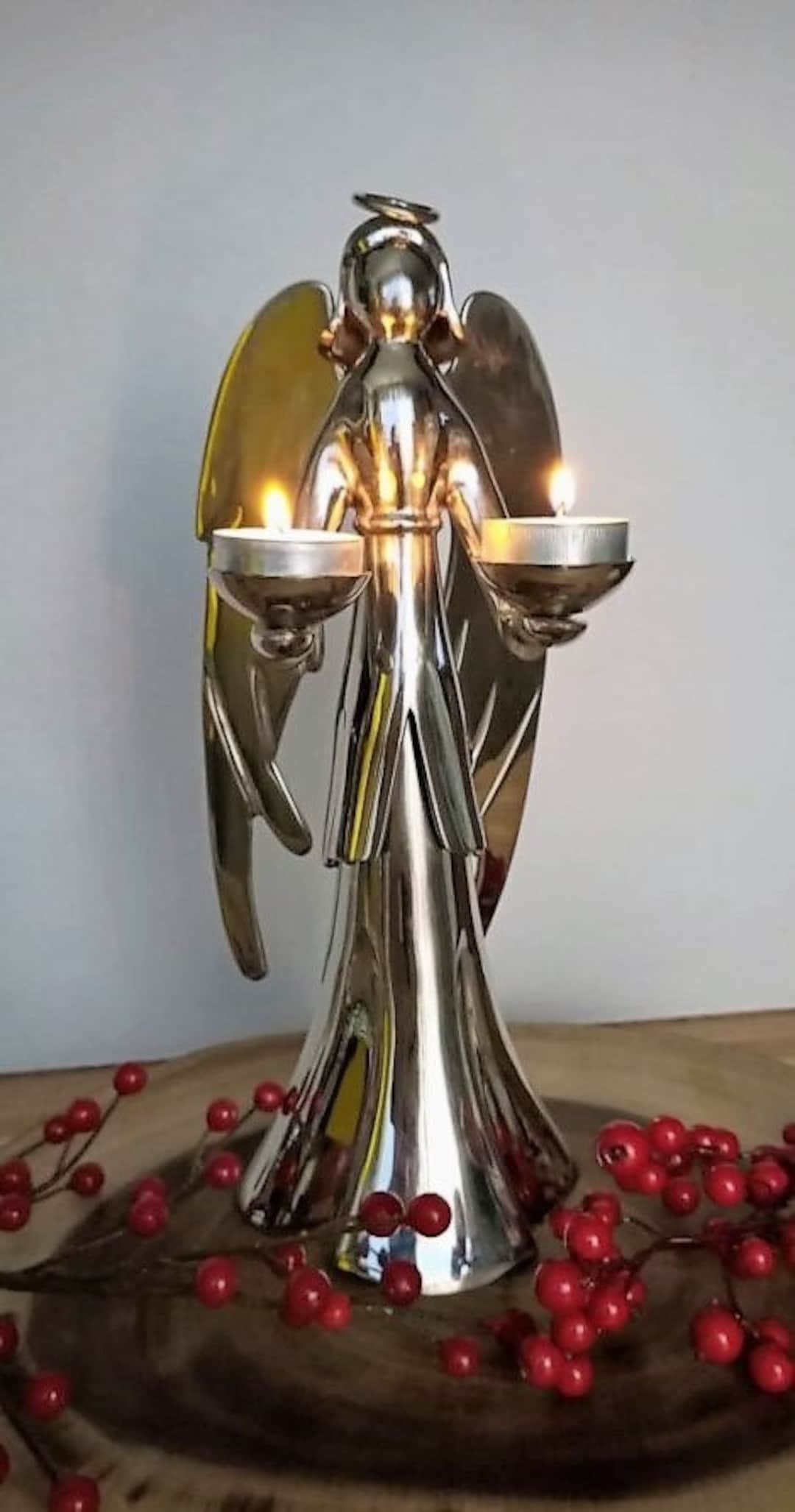 Vintage Metal Angel Figurine Candleholder: Christmas Tealight Decor - Etsy