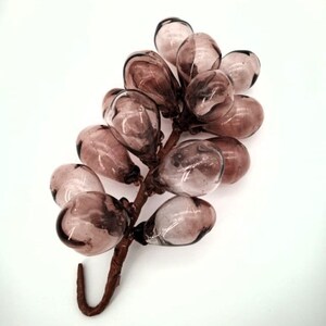 Vintage Mid Century Hand Blown Glass Grape Clusters Tinted Pale Purple ...