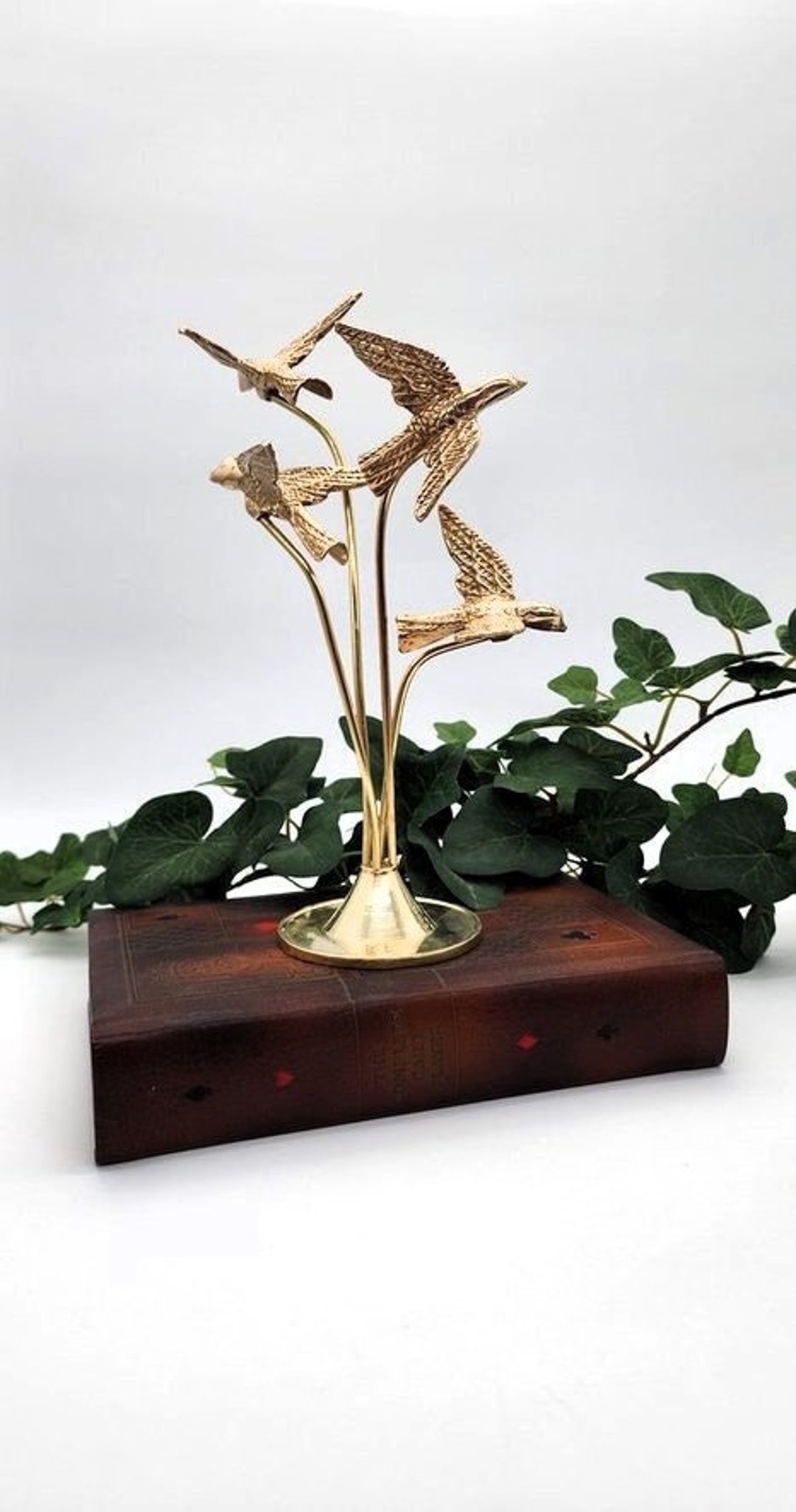 Mid-century Modern Brass Flying Birds Figurine/sculpture, Flying Birds ...