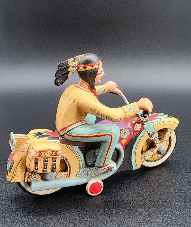 Robert Shields Native American Motorcycle Figurine, Southwestern Decor ...
