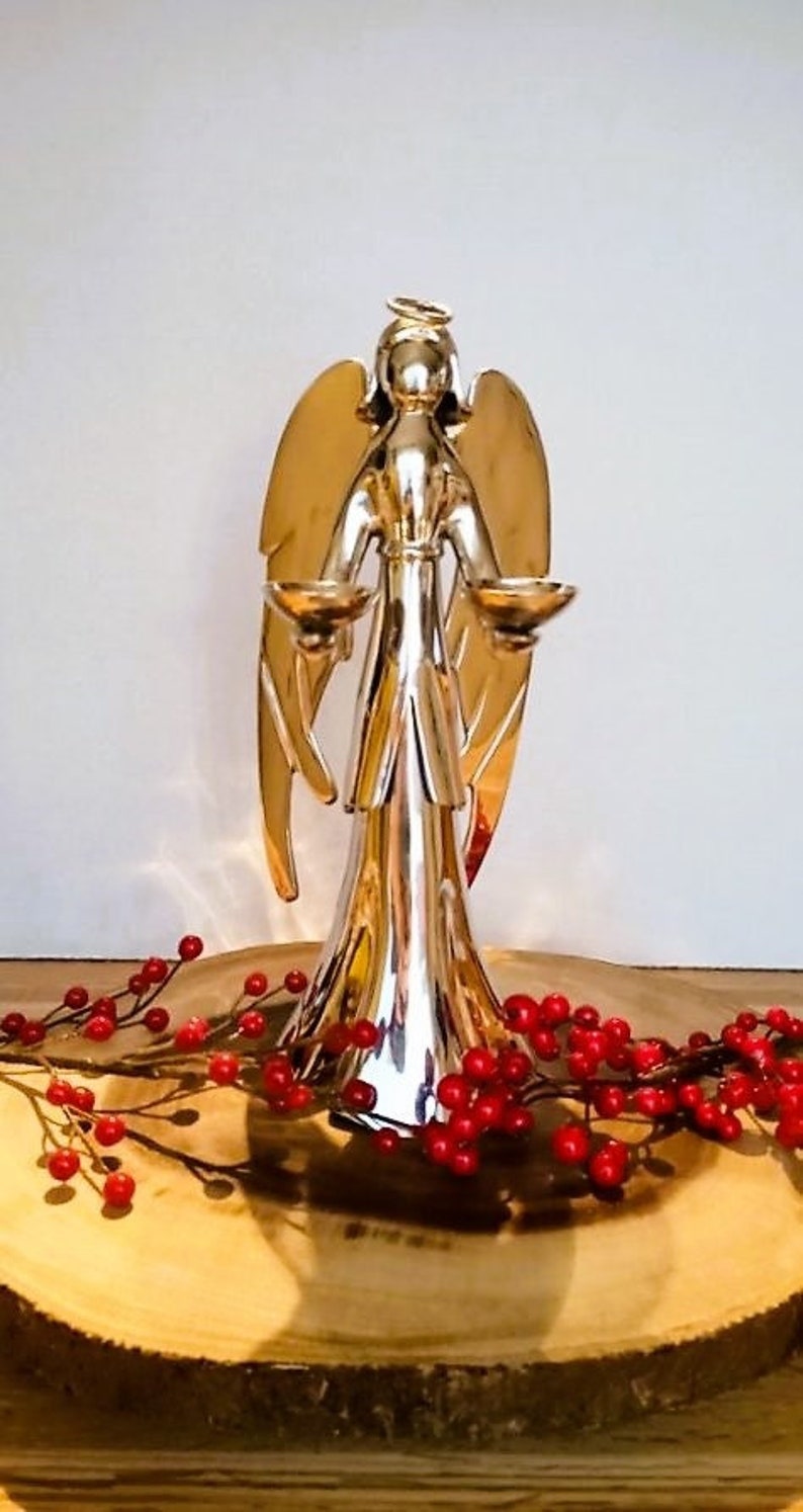 Vintage Metal Angel Figurine Candleholder: Christmas Tealight Decor - Etsy