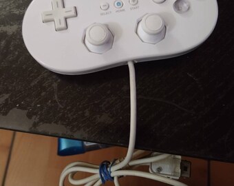 Authentic Original Nintendo Wii Classic Pro Remote Controller White 100 ...