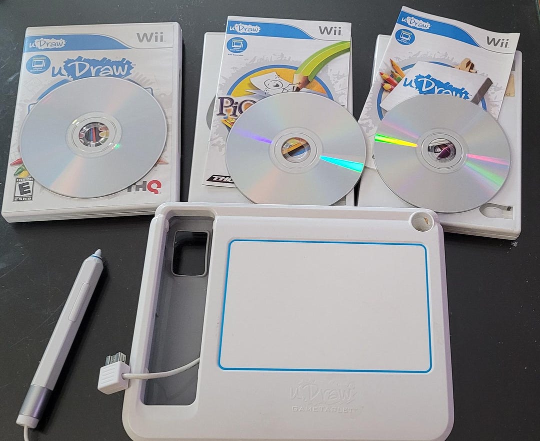 Wii Udraw Tablet and Games Bundle - Etsy