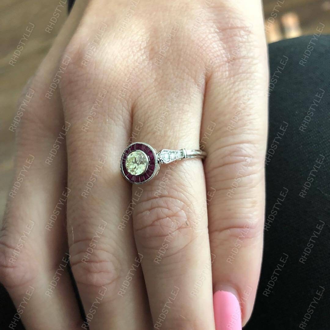 Antique Old European Cut Engagement Ring Old Mine Cut Rings - Etsy