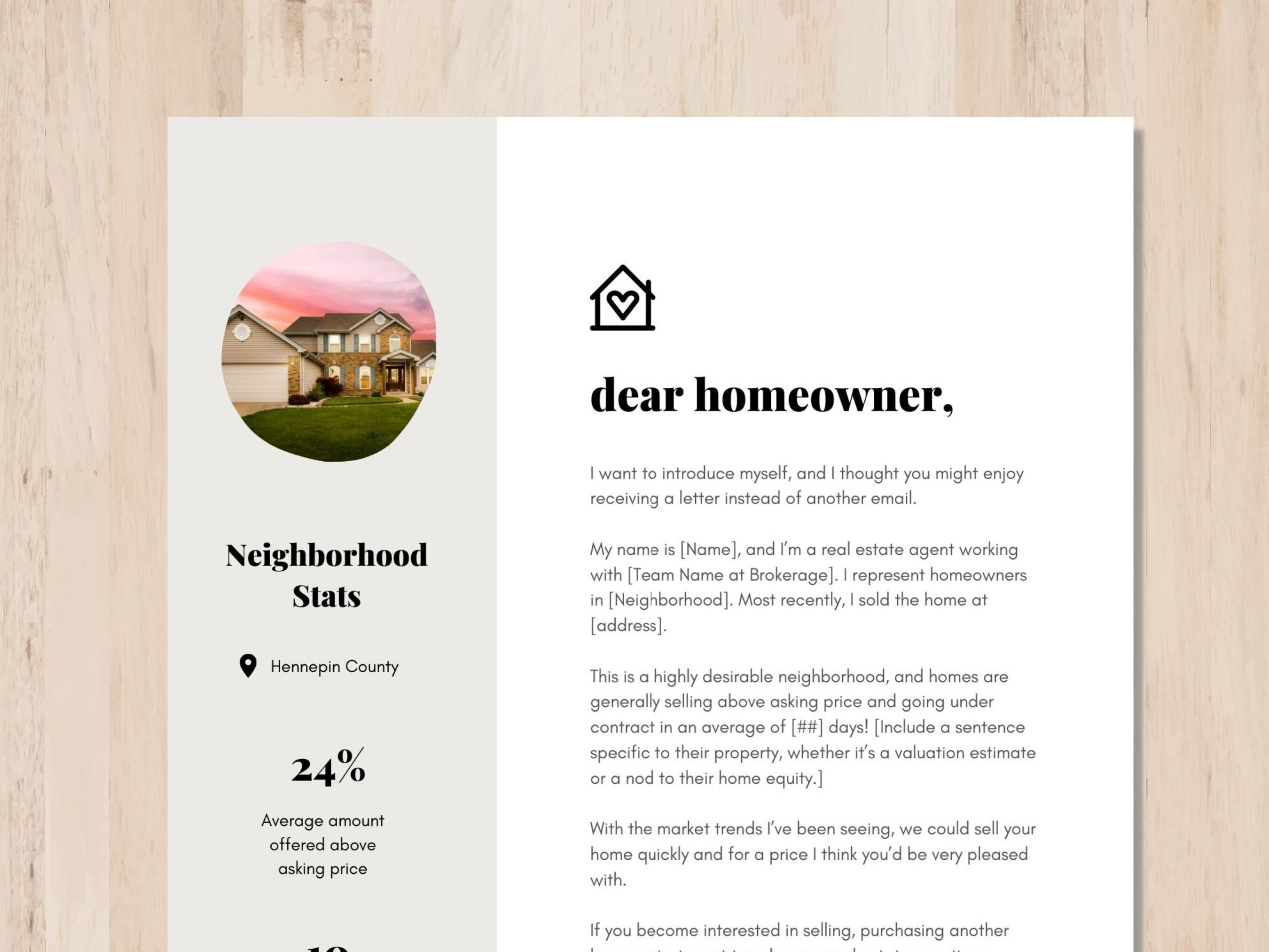 Real Estate Prospecting Letter Template Real Estate Agent Fsbo Golden 