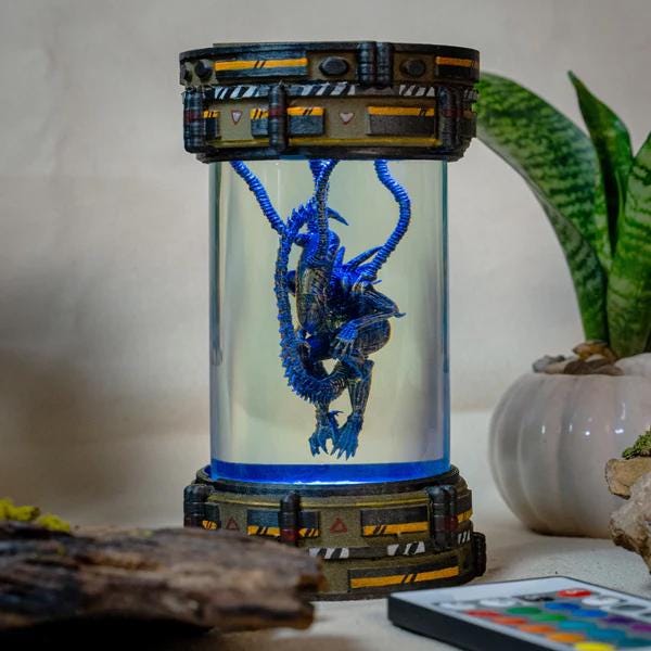 Alien Epoxy Lamp - Space Monster Resin Lamp, Galaxy Terrarium Night ...