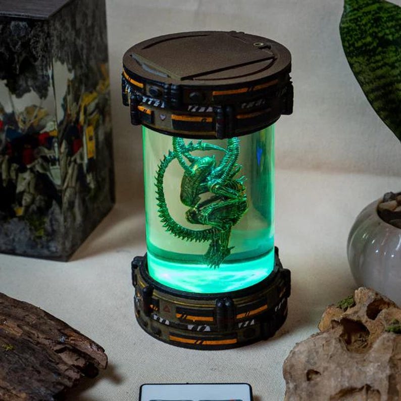 Alien Epoxy Lamp - Space Monster Resin Lamp, Galaxy Terrarium Night ...