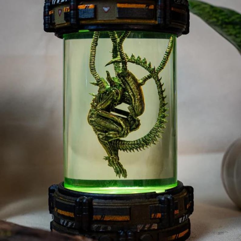 Alien Epoxy Lamp - Space Monster Resin Lamp, Galaxy Terrarium Night ...