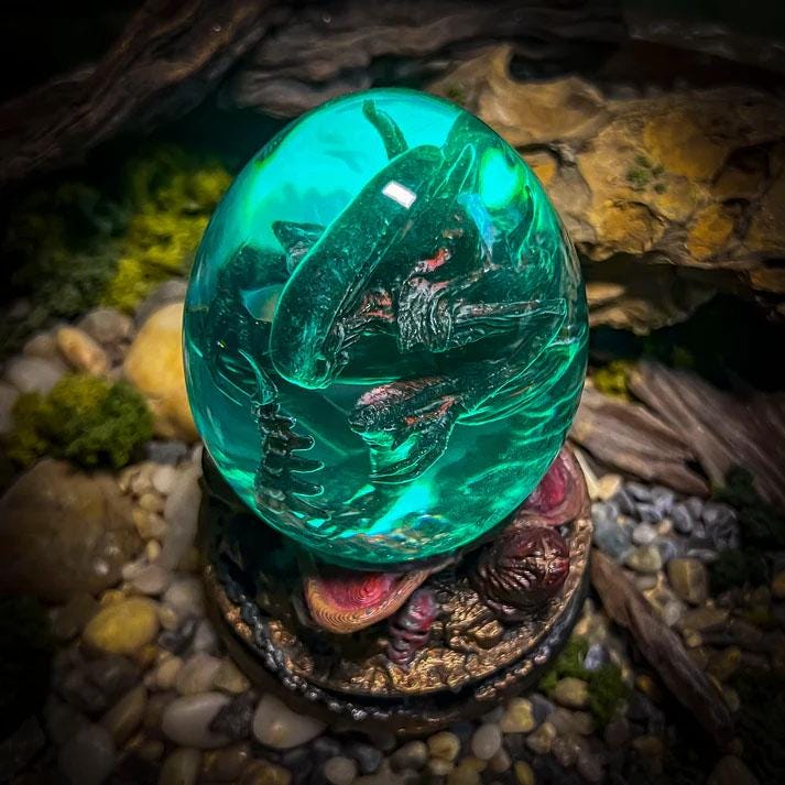 Alien Epoxy Lamp Xeno.morph Egg Lamp Resin Space Monster Resin Lamp ...