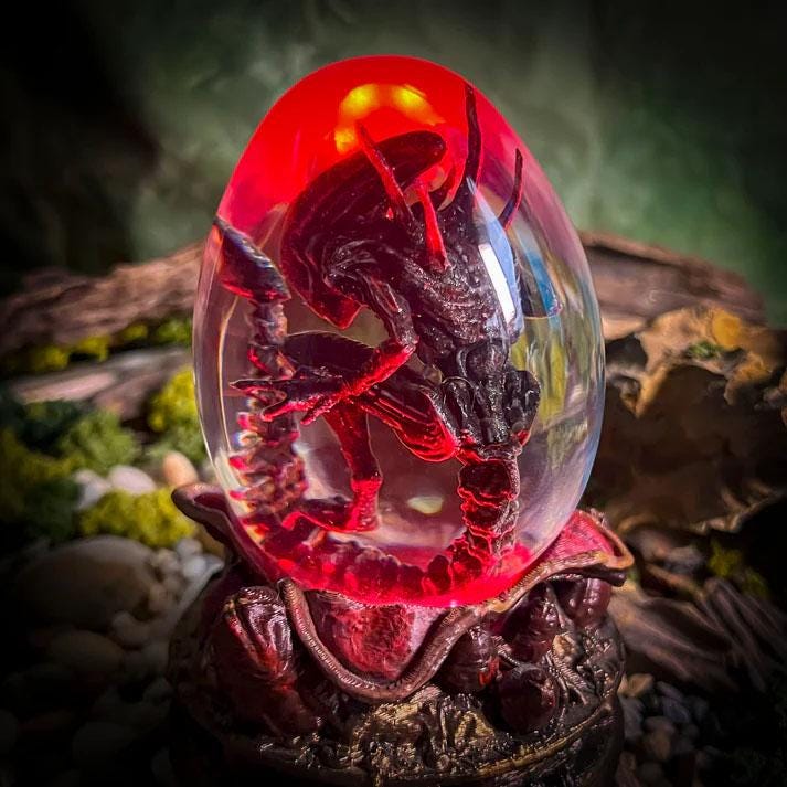 Alien Epoxy Lamp Xeno.morph Egg Lamp Resin Space Monster Resin Lamp ...