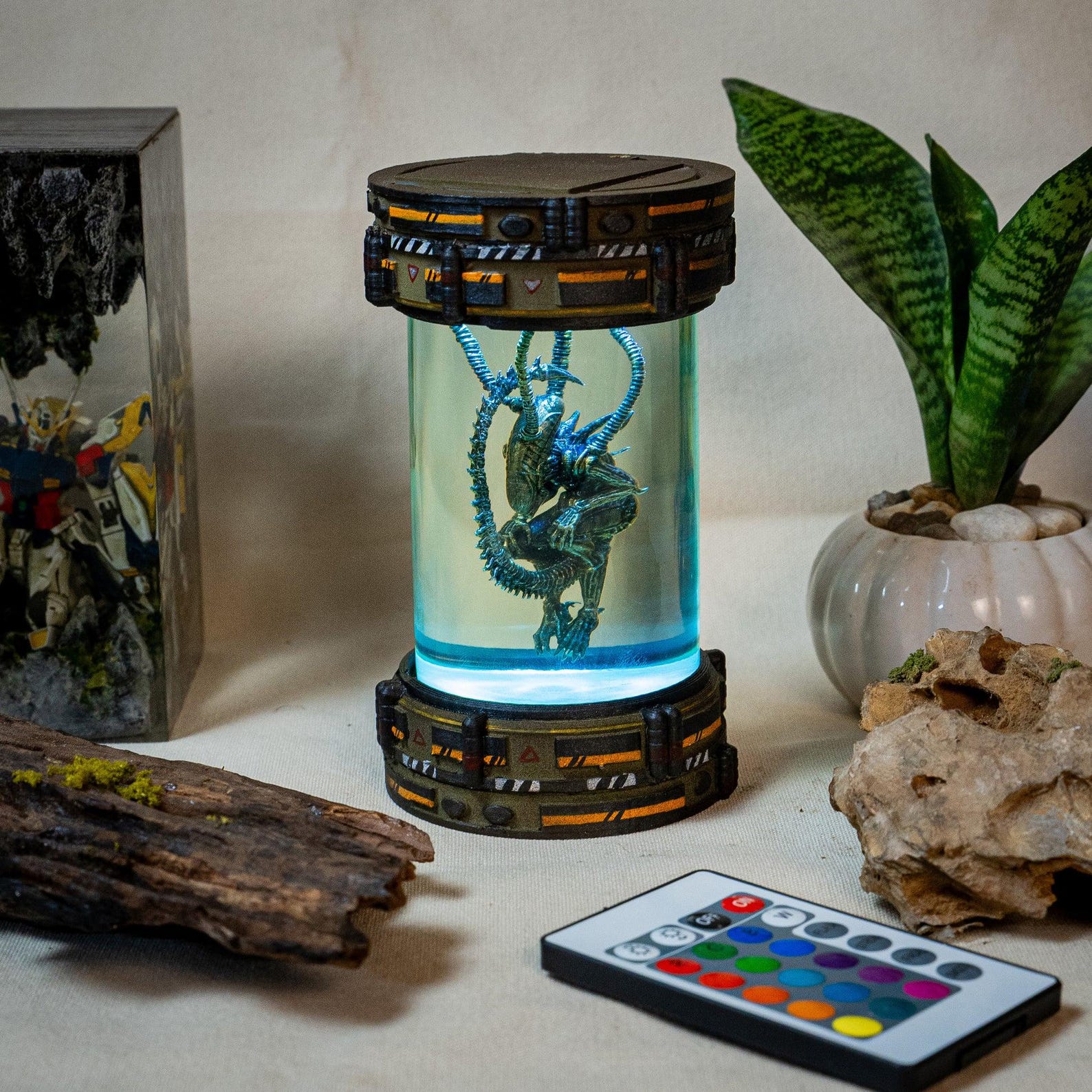 Alien Epoxy Lamp - Space Monster Resin Lamp, Galaxy Terrarium Night ...