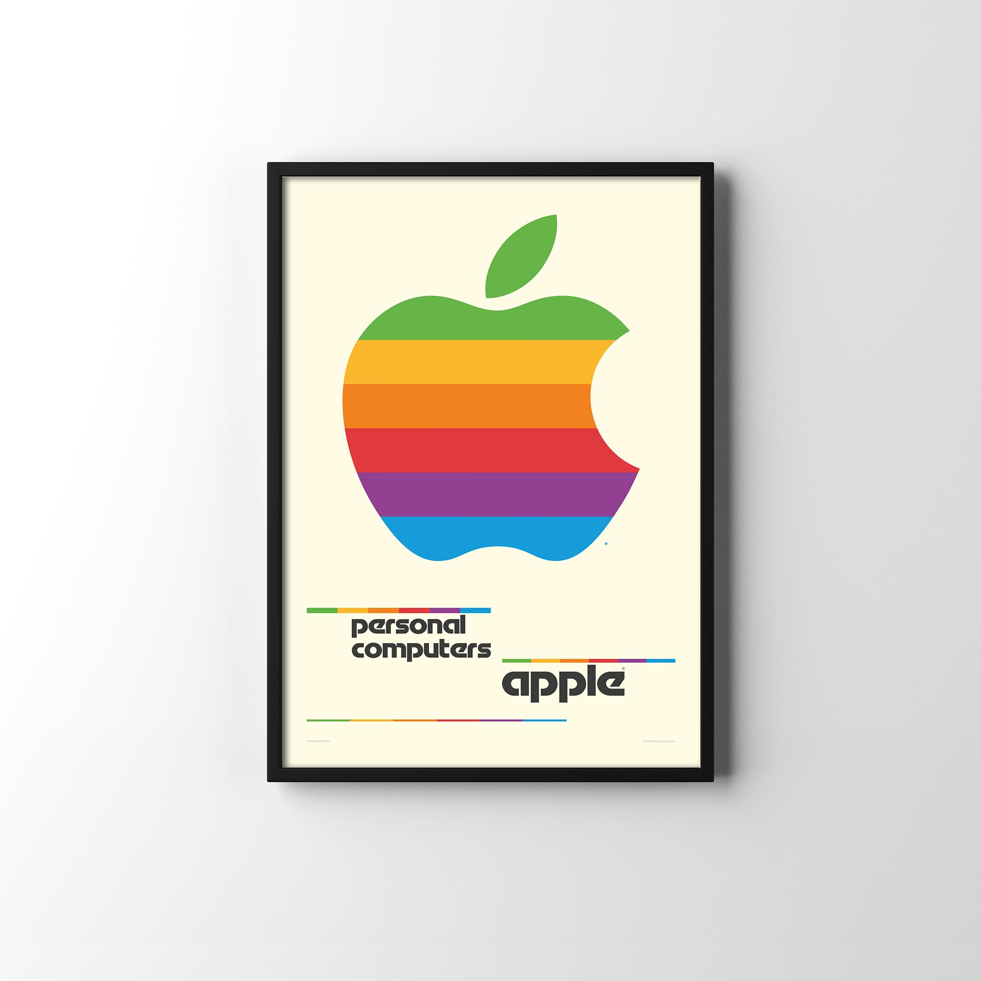 Apple Computers Logo Poster 1980s Digital Download DIN A4 A0 - Etsy