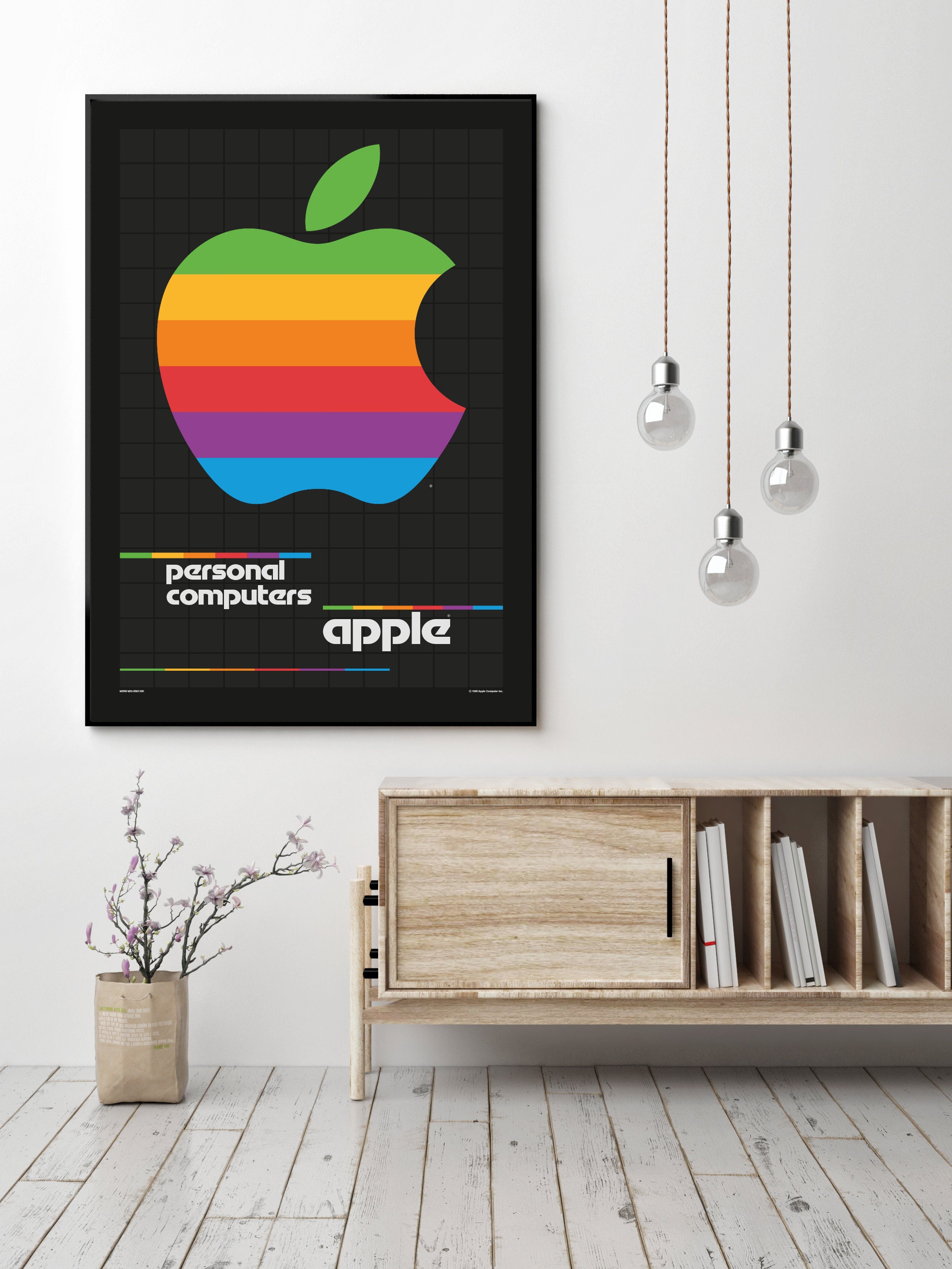 Apple Computers Logo Poster 1980s Digital Download DIN A4 A0 - Etsy