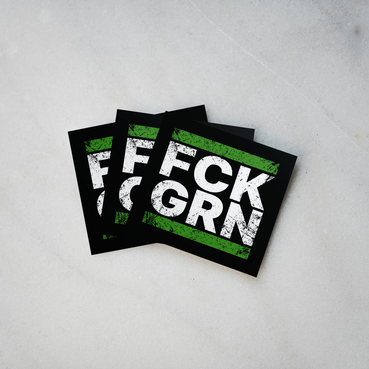 FCK GRN - Grunge Aufkleber Sticker Set Anti Gegen Grüne Baerbock Habeck ...