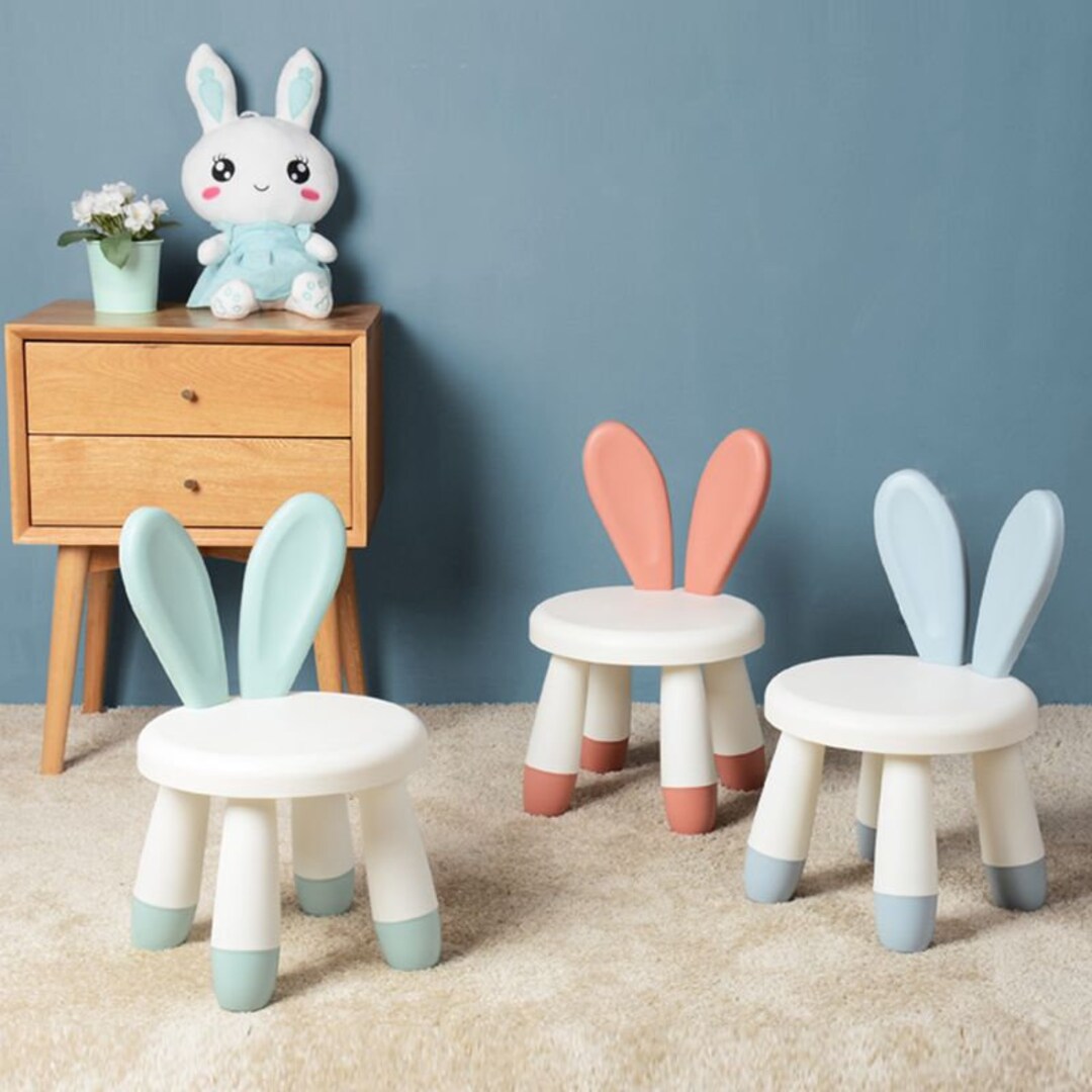 Kids Playroom Rabbit Stool Chairs Wooden Table Wooden - Etsy