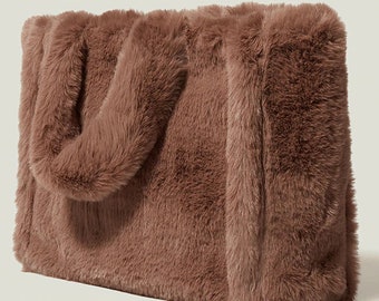 Fluffy Fur Tote Bag - Etsy