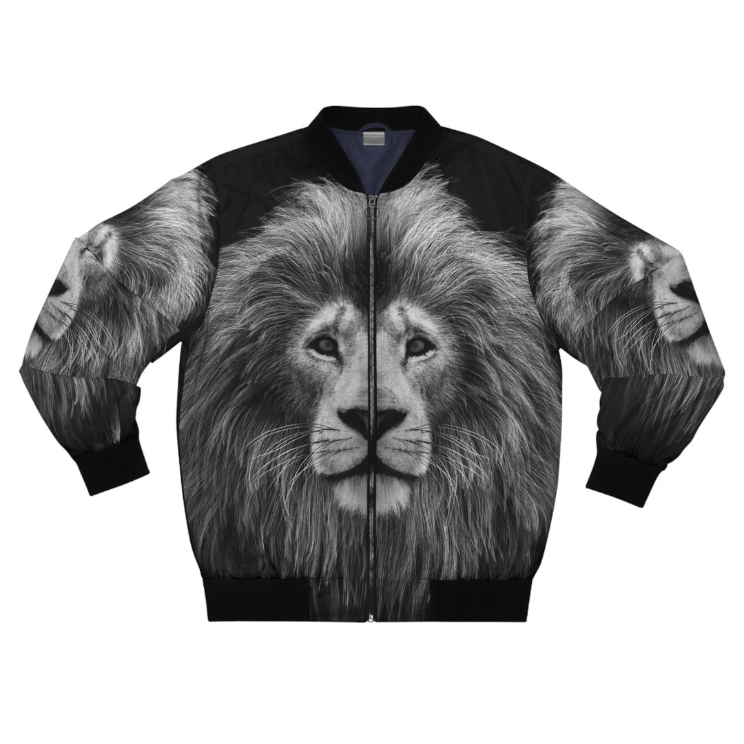 Men's AOP Bomber Jacket Lion Theme - Etsy