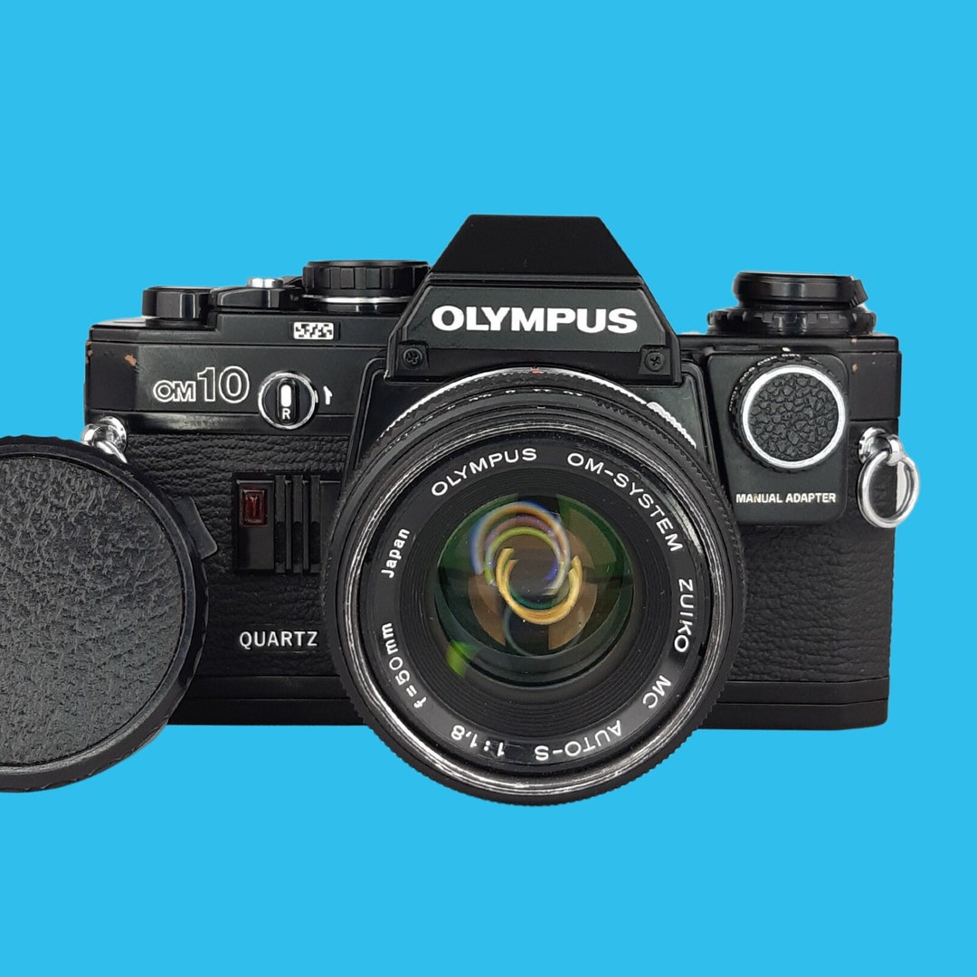 Olympus Black OM-10 RARE Vintage SLR 35mm Film Camera With F/1.8 50mm ...
