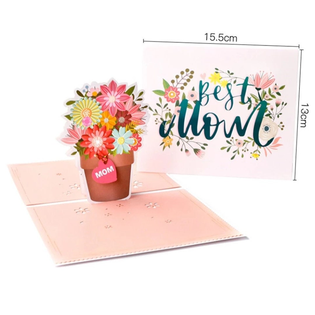 Happy Mother’s Day Pop up Card, 3D Popup Greeting Card | 5” X 6” - Etsy