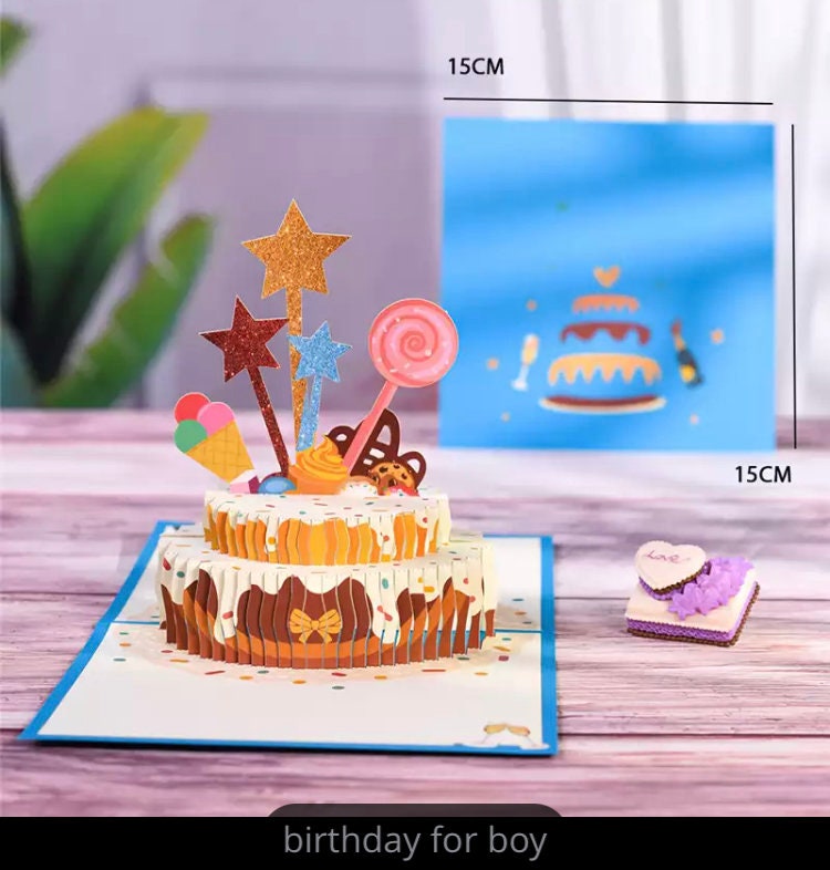 Happy Birthday Pop up Card, 3D Popup Greeting Cards, Anniversary ...