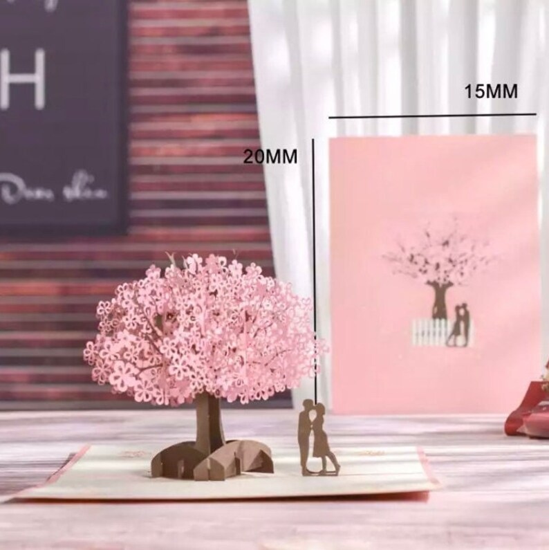 Cherry Blossom 3D Pop up Greeting Card for Birthday, Christmas ...