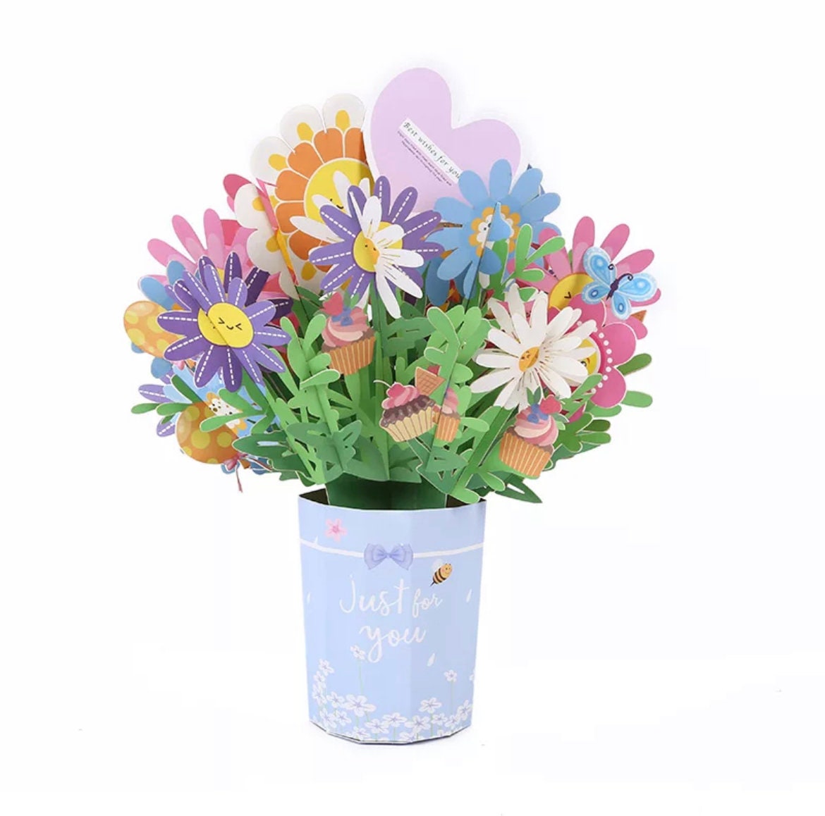 11” High 3D Pop up Flower Bouquet for Any Occasion - Mothers Day ...