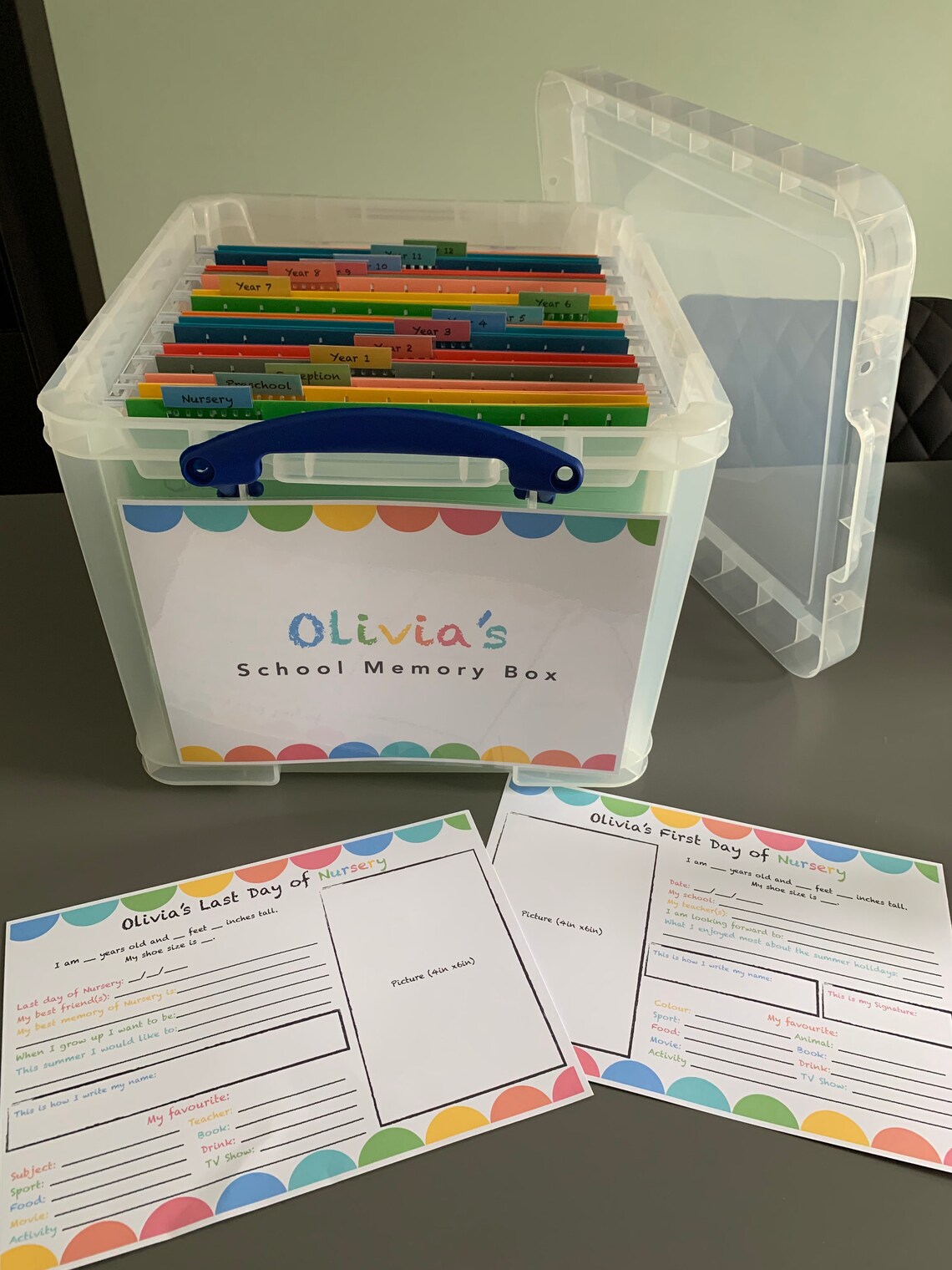 DIY Personalised School Memory Box Digital Prints - Etsy