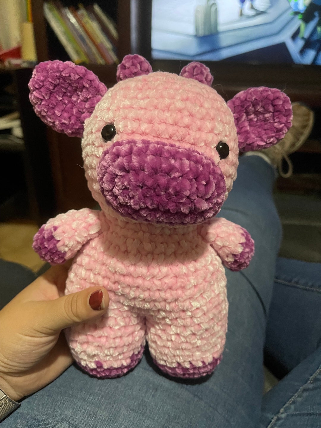 Crocheted Plushie Cuddle Cow - Etsy