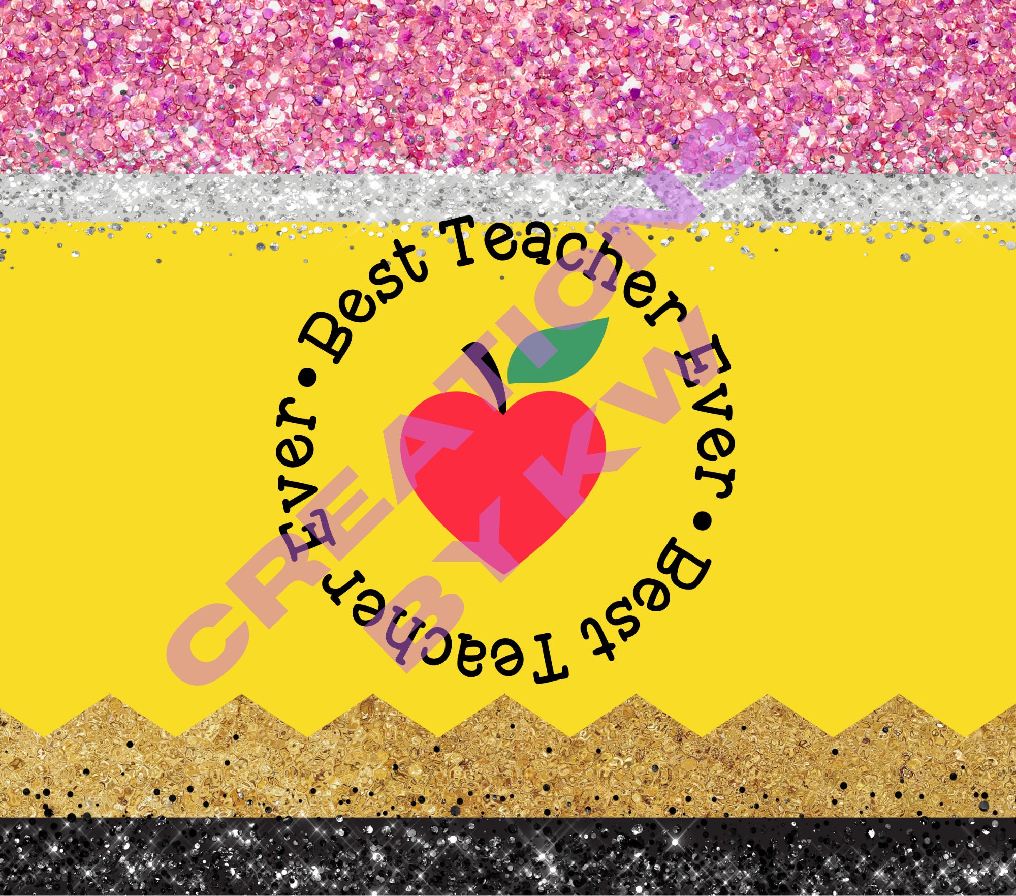 Best Teacher Ever 20 Oz Straight Tumbler Wrap Design - Etsy