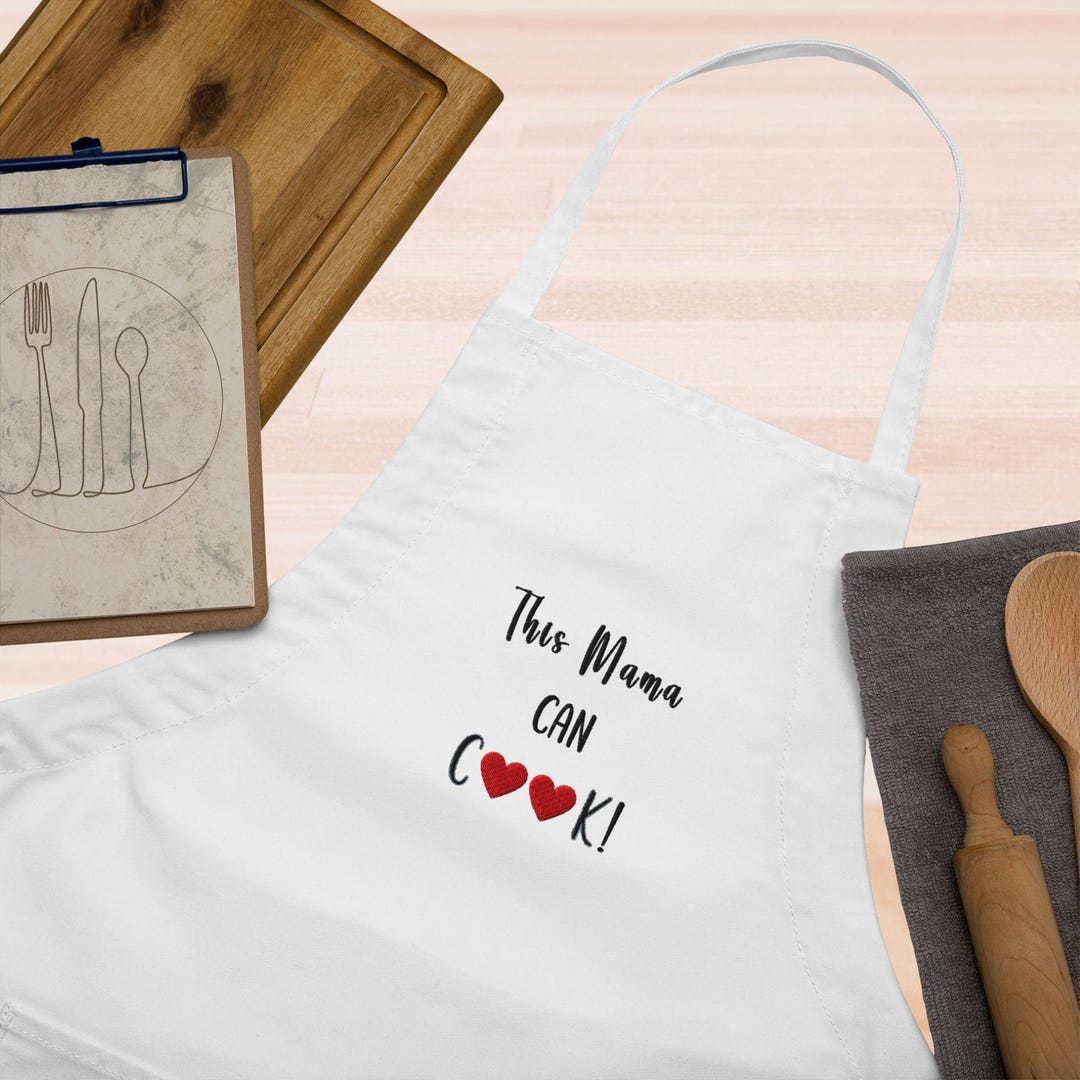 This Mama Can Cook Embroidered Apron for Women Who Cook Apron Gift for ...