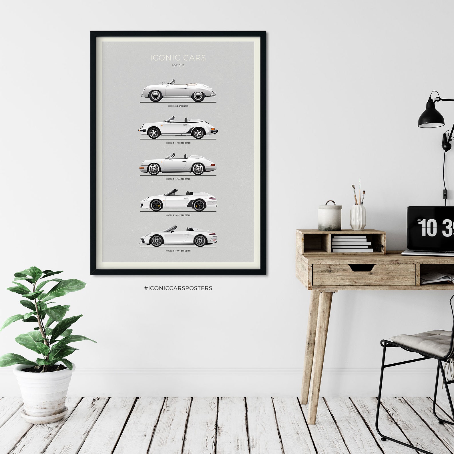 Porsche Speedster Inspired Car Evolution Poster. Home Decor - Etsy