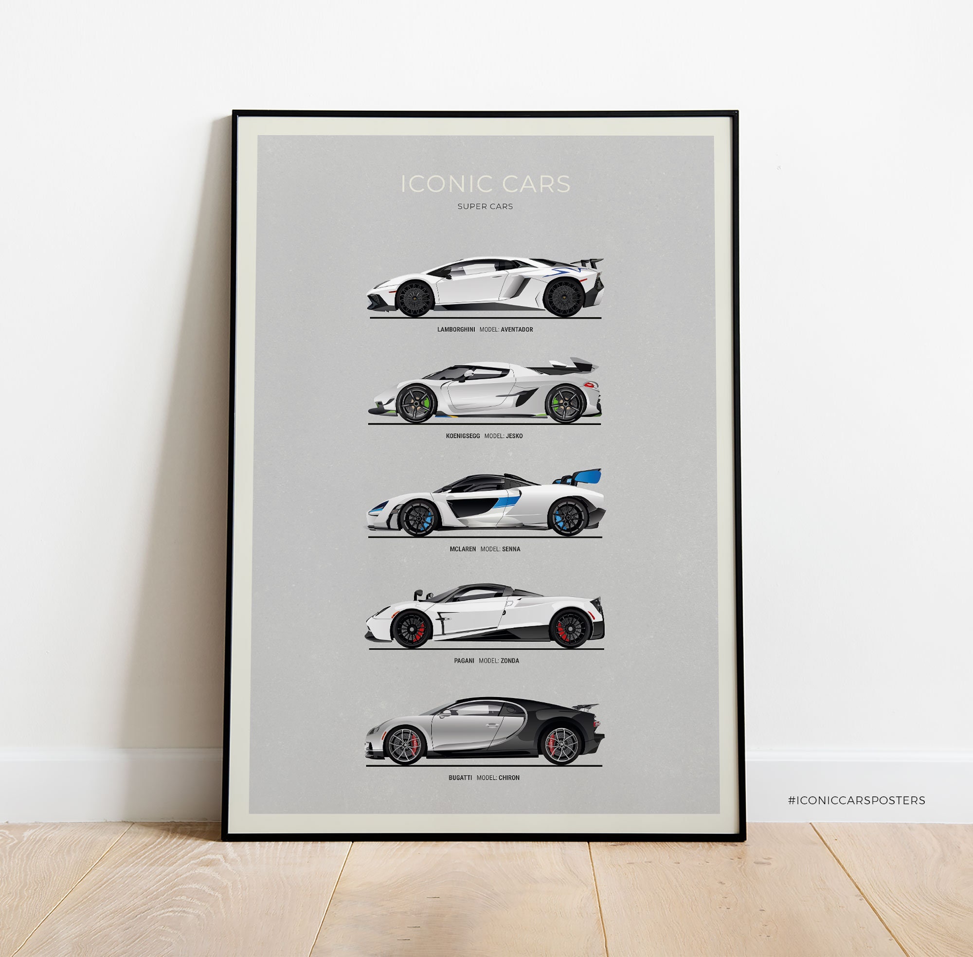 Super Car Poster Home Decor Kids Bedroom Super Cars Prints Super Cars ...