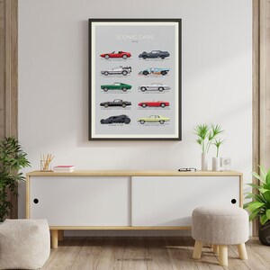 Movie Cars Poster, Print is Featuring Iconic Cars From Movies. - Etsy