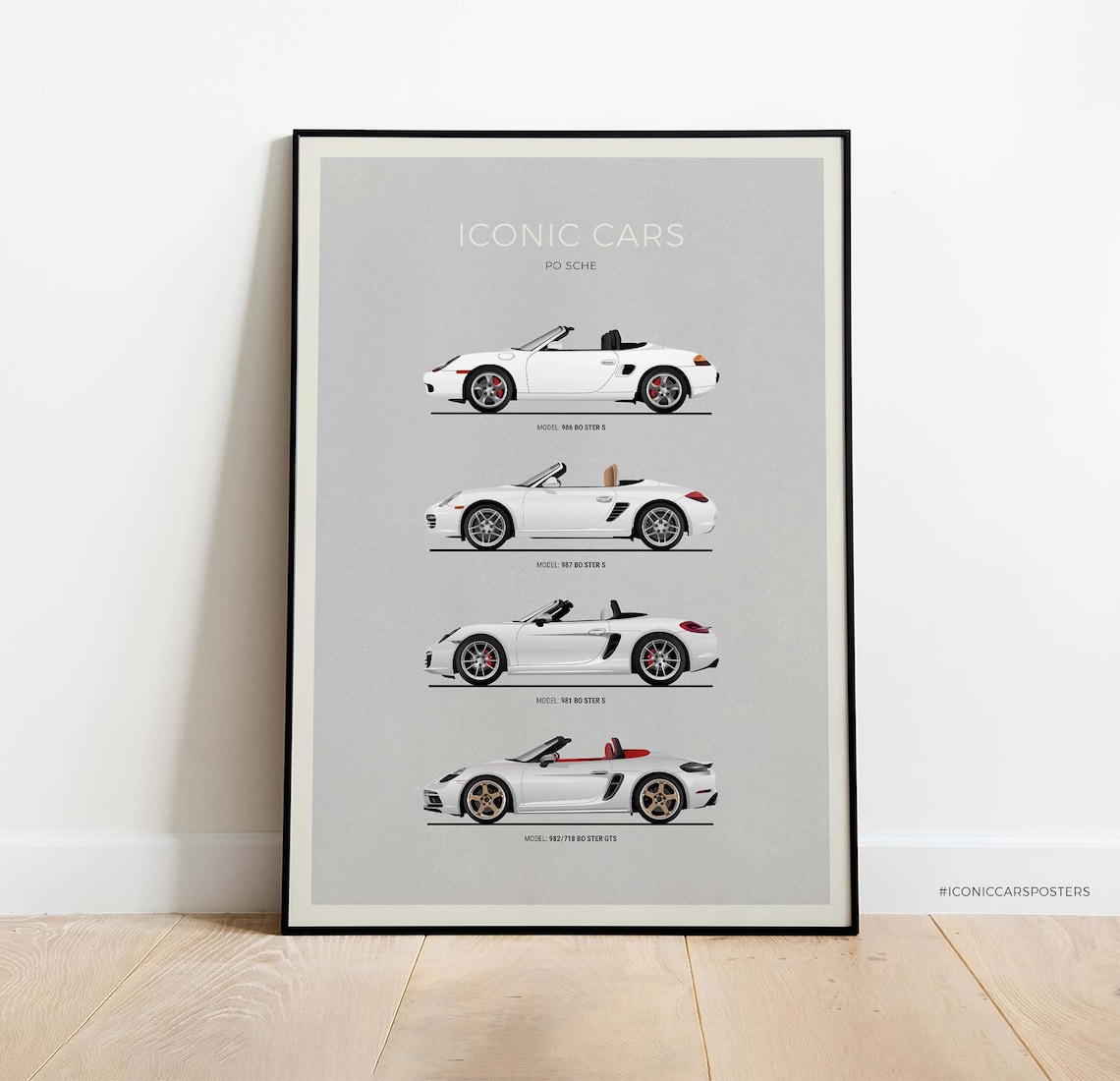 Porsche Boxster Inspired Car Poster. Boxster Evolution Print. - Etsy
