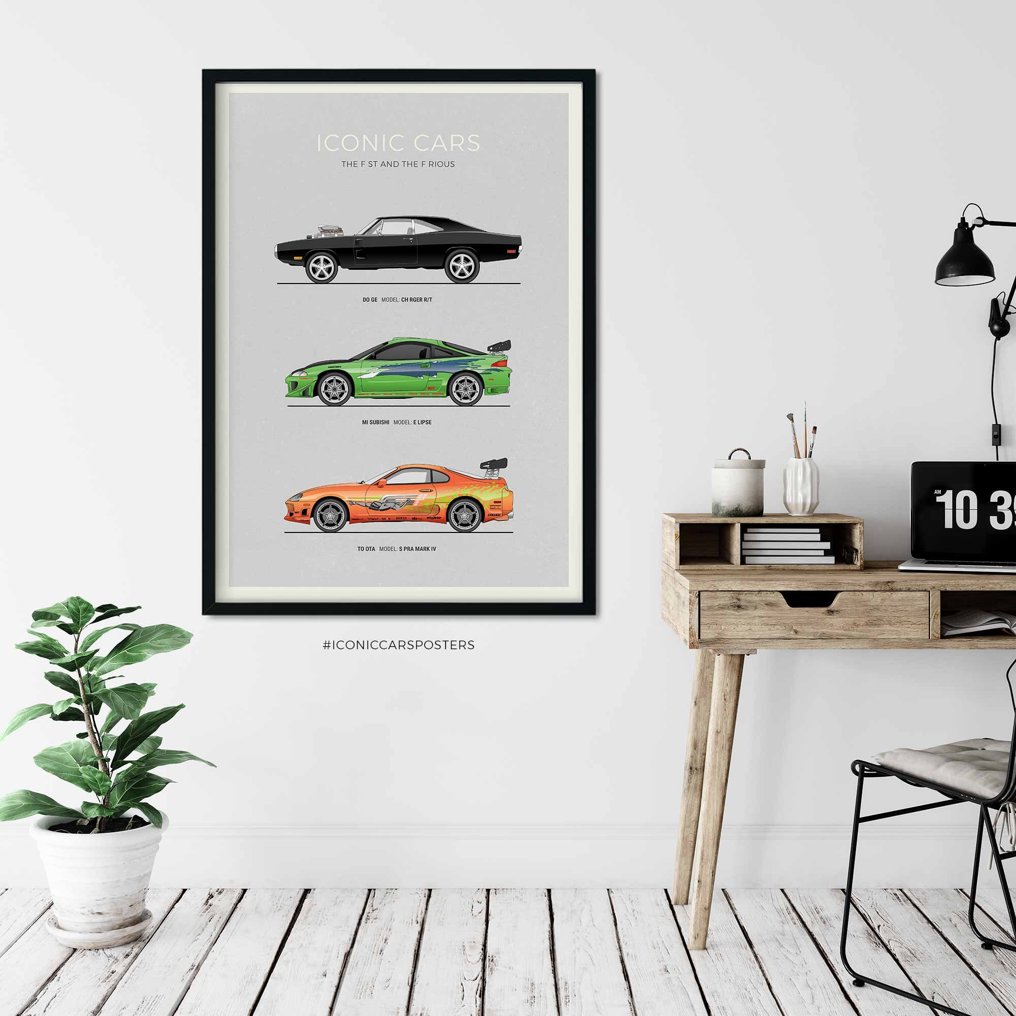 Fast and Furious Inspired Cars Poster Print is Featuring: - Etsy UK