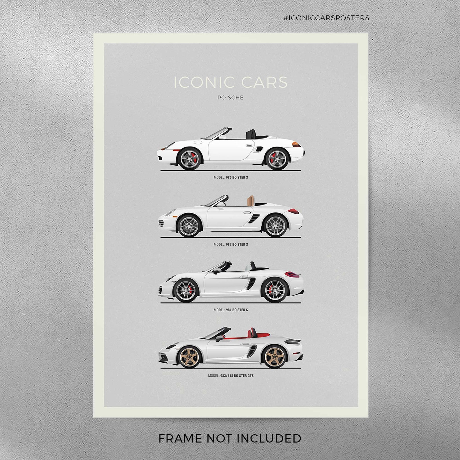 Porsche Boxster Inspired Car Poster. Boxster Evolution Print. - Etsy