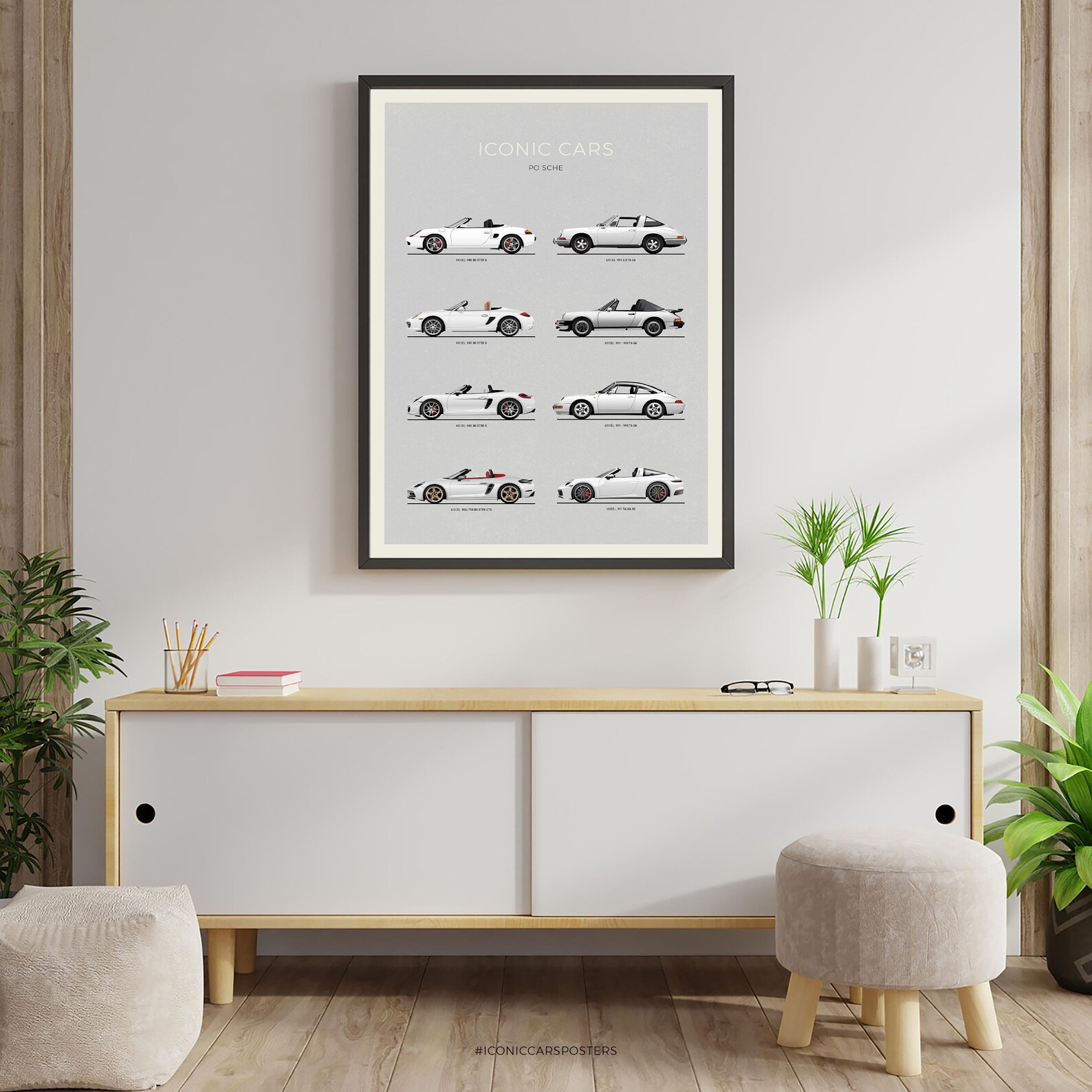 Porsche Boxster and Targa Inspired Car Evolution Poster - Etsy