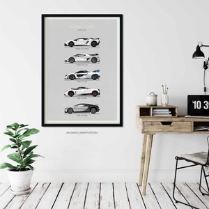 Super Cars Poster Supercar Inspired Car Print Featuring - Etsy