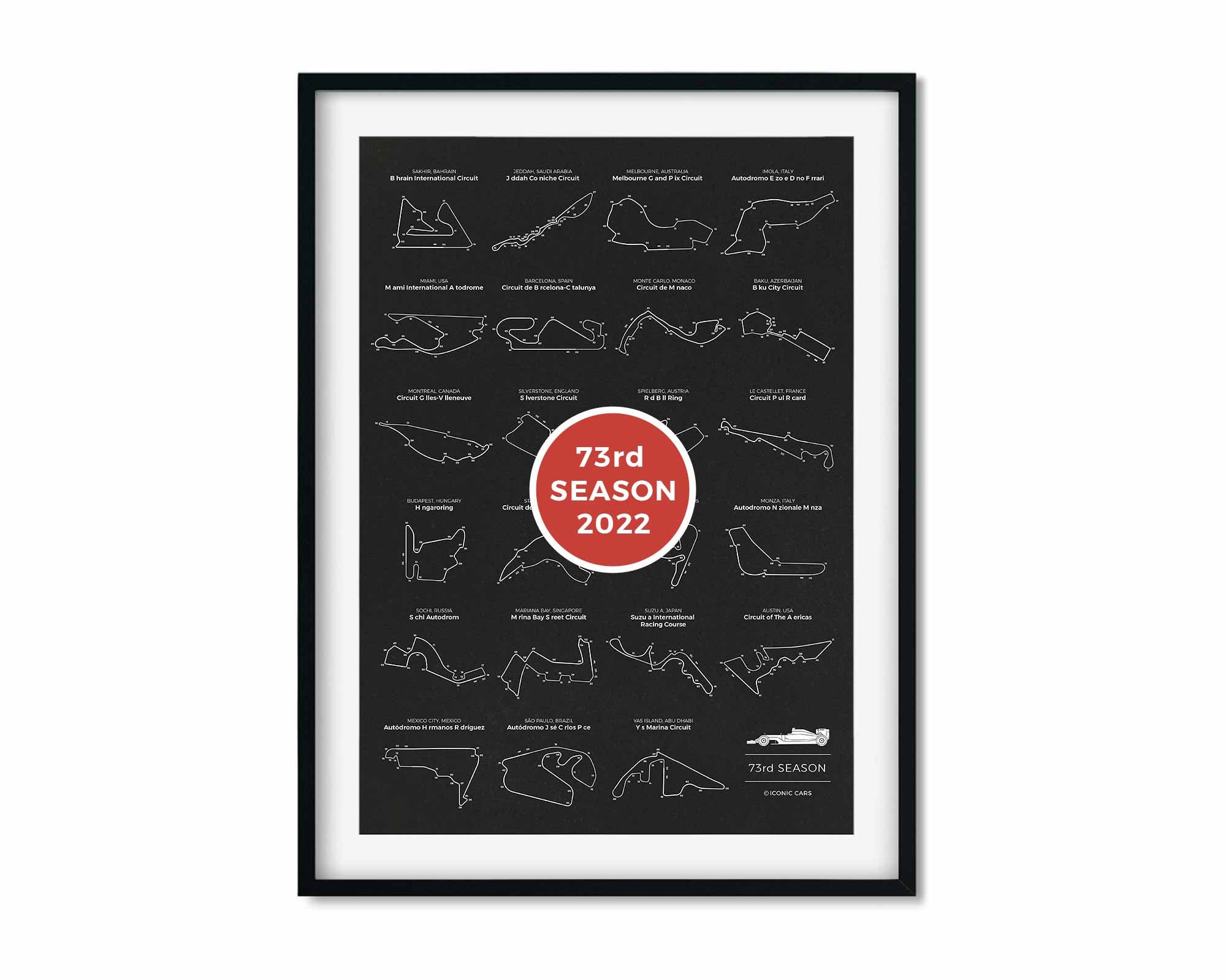 Formula 1 Inspired Race Track Poster F1 Circuit 2022. the - Etsy Canada
