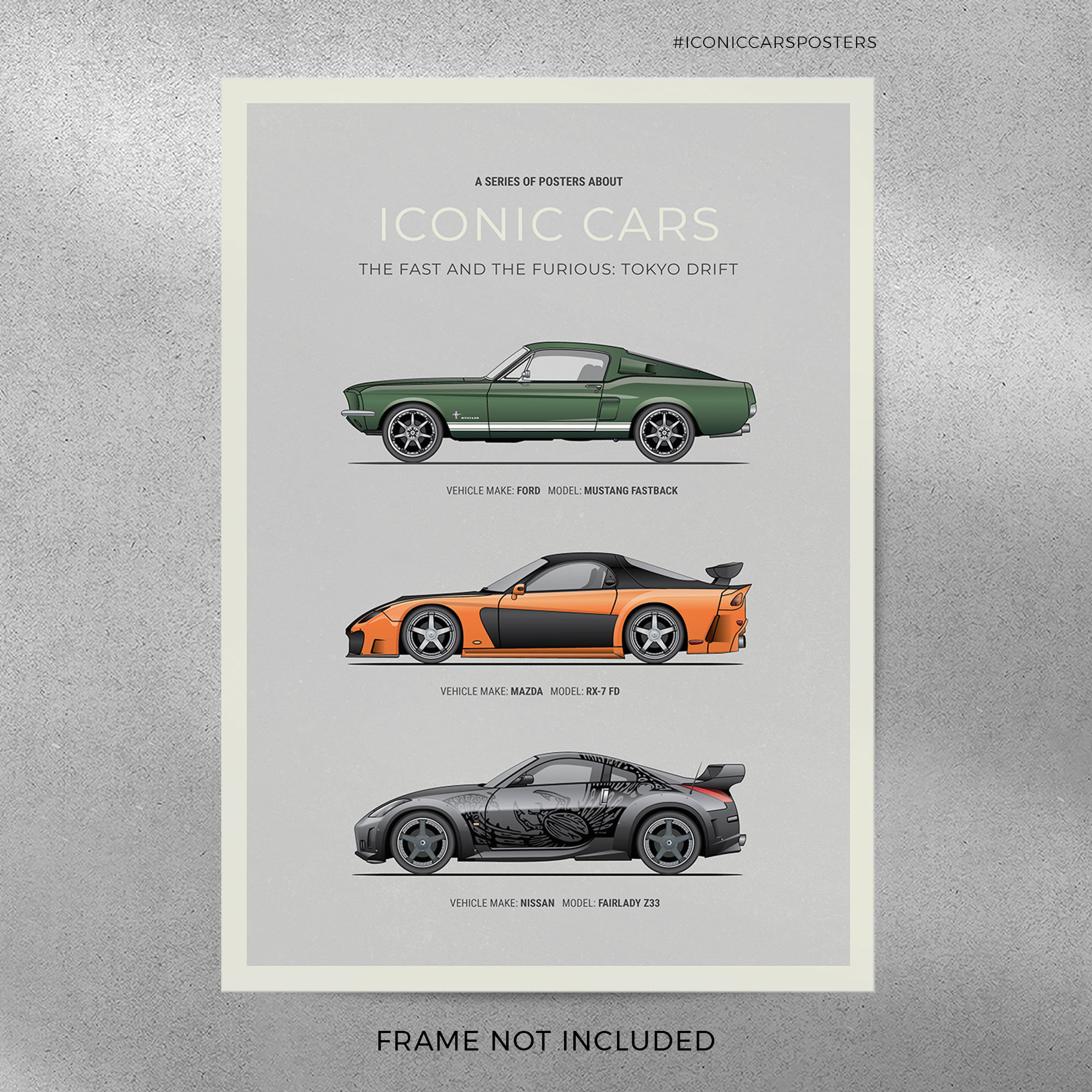 Fast and Furious Cars Poster Digital Prints Art & Collectibles Prints ...