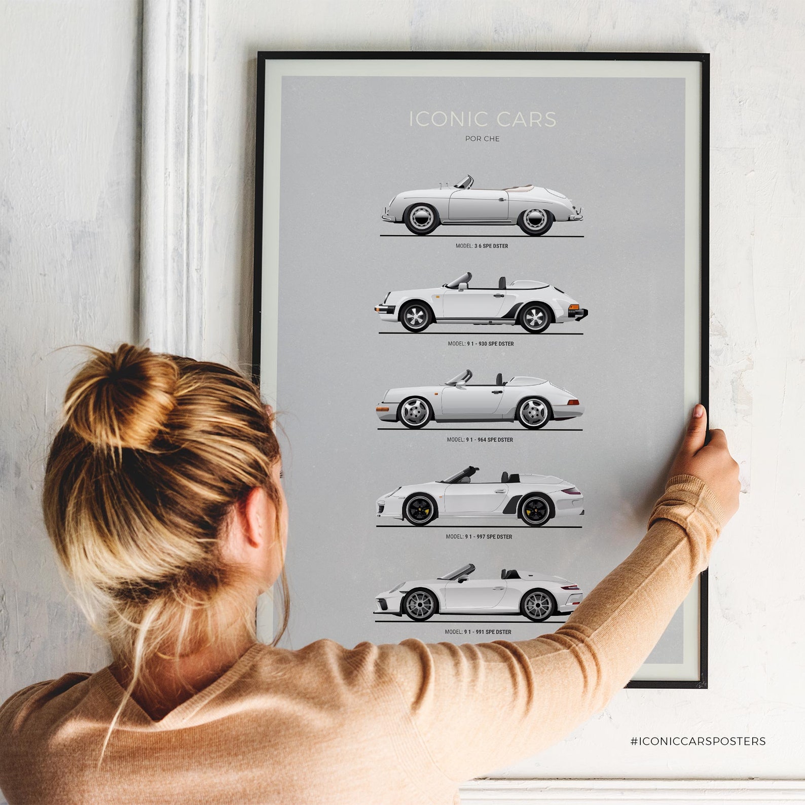 Porsche Speedster Inspired Car Evolution Poster. the Excellent - Etsy