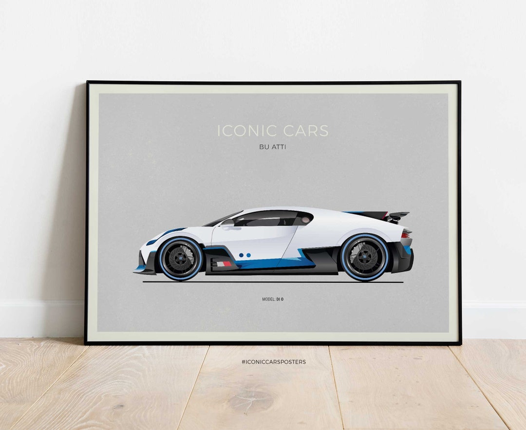 Bugatti Divo Inspired Car Poster, the Excellent Gift for Car Enthusiast ...