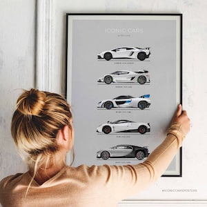Super Cars Poster Supercar Inspired Car Print Featuring - Etsy
