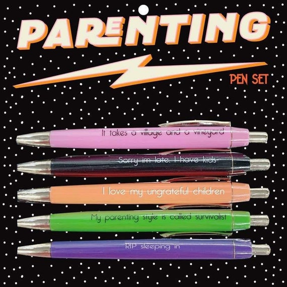 Parenting Pen Set. Funny Novelty Ballpoint Pens. Gifts. Office - Etsy