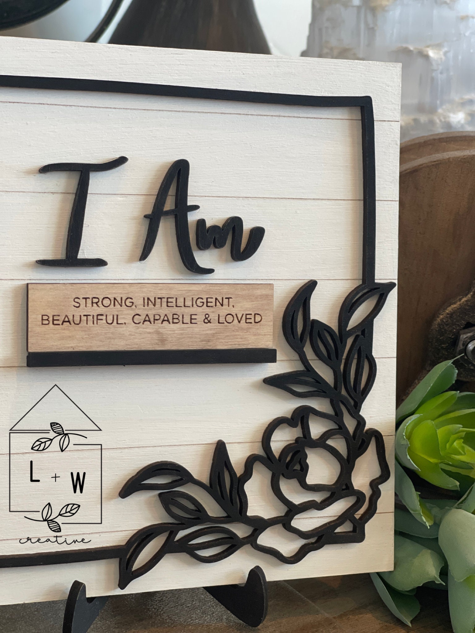 I AM Layered Affirmation Sign Sign Digital Laser Cut SVG File - Etsy