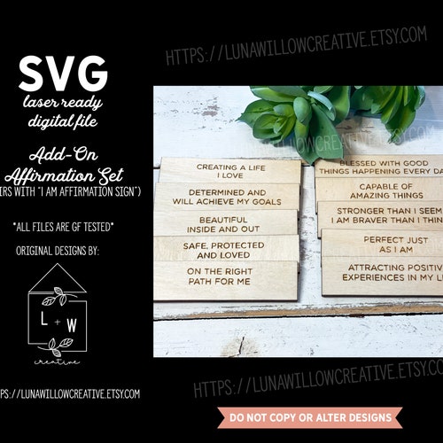 I AM Layered Affirmation Sign Sign Digital Laser Cut SVG File - Etsy