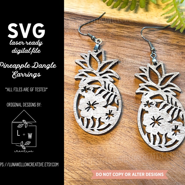 Pineapple Earrings - Etsy